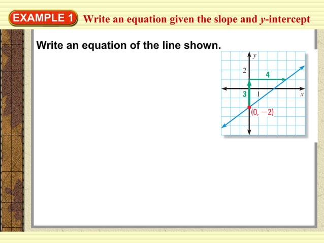 Writing Equations of a Line | PPT | Geology | Science