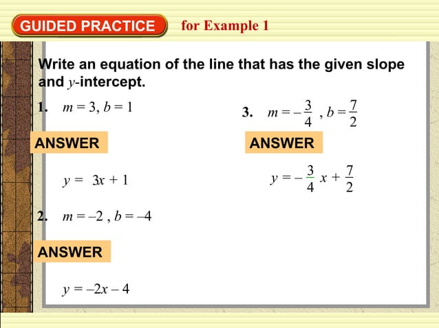 Writing Equations of a Line | PPT | Geology | Science