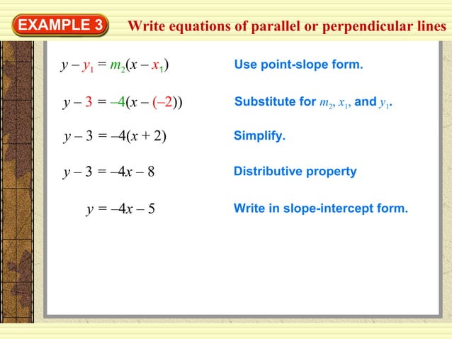 Writing Equations of a Line | PPT | Geology | Science