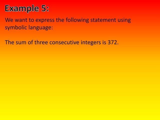 Writing equations using symbols | PPTX