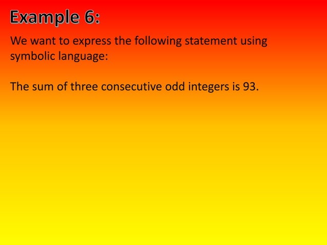 Writing equations using symbols | PPTX