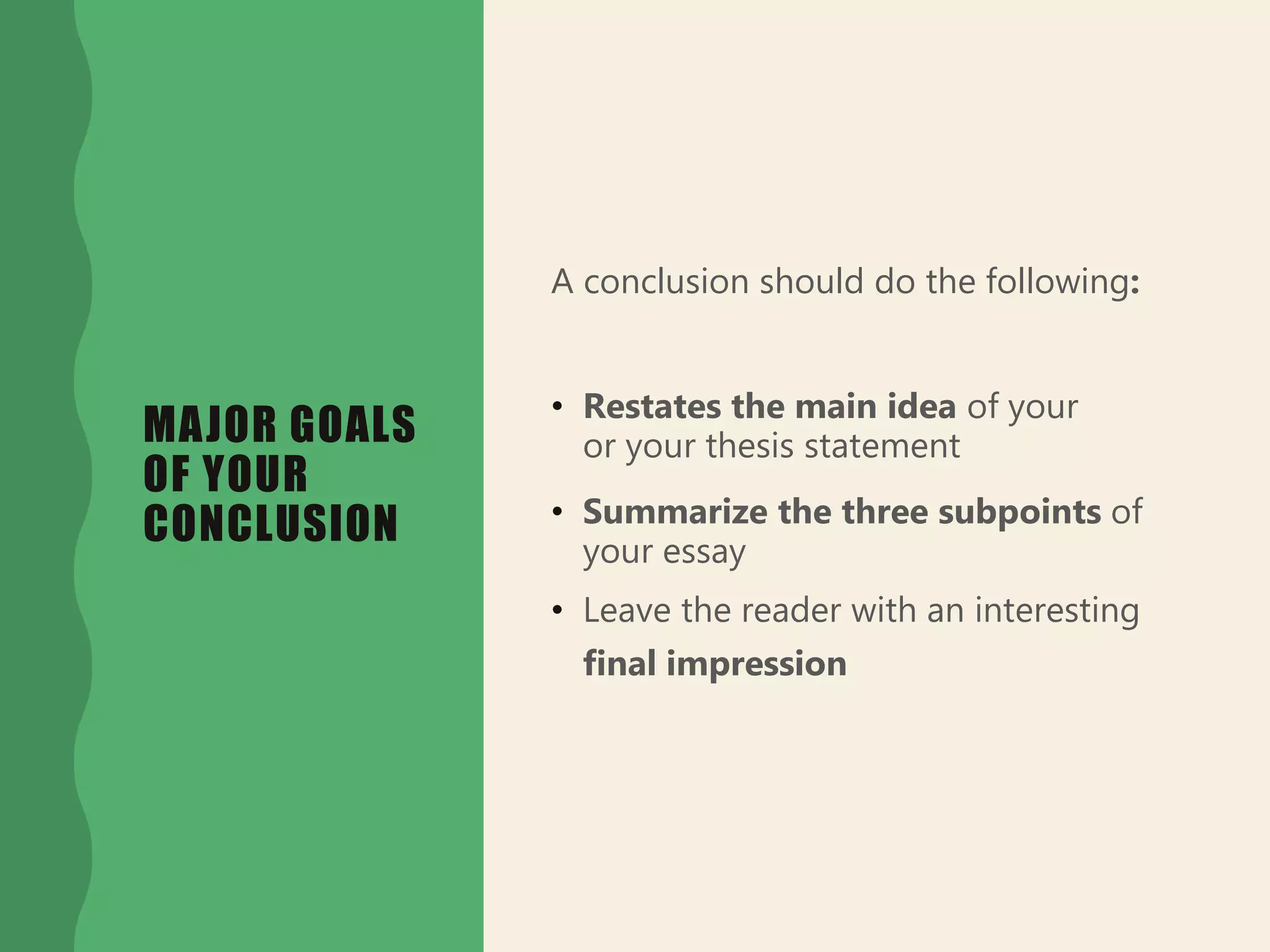 Writing essay conclusions | PPTX