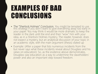 Writing essay conclusions | PPTX