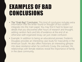 Writing essay conclusions | PPTX