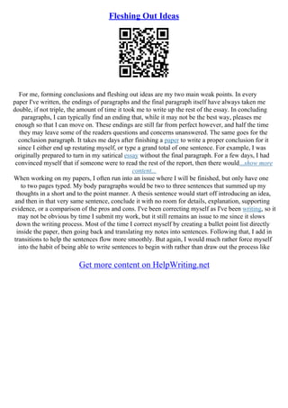 Writing Essay Papers | PDF