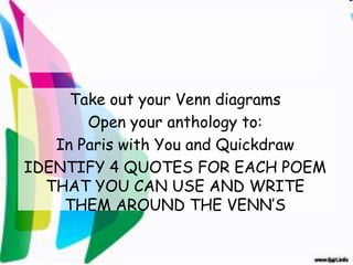 Writing essays from venn diagrams | PPTX
