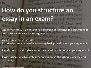 Writing essays in exams | PPTX