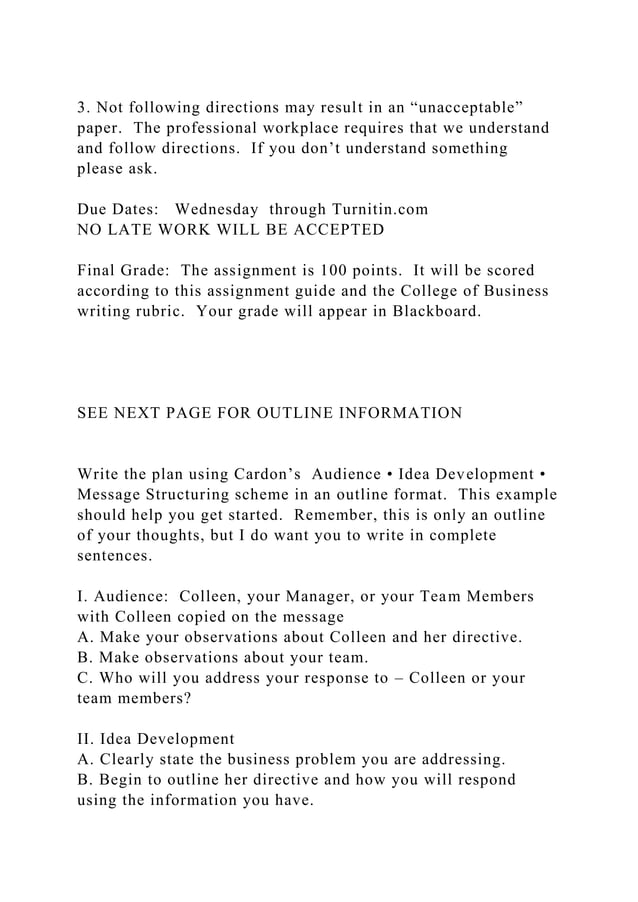 Writing Exercise #1 Outline Due Written Email Assign.docx | Stocks and ...