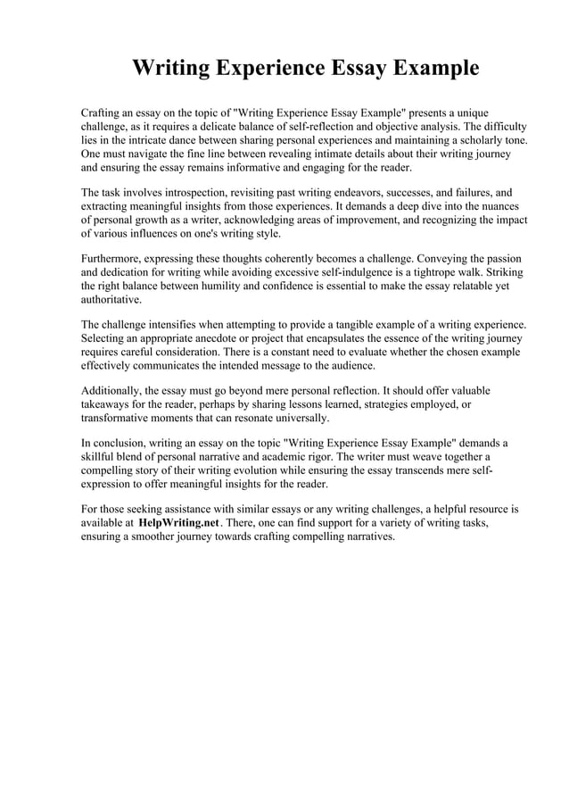 Writing Experience Essay Example.pdf