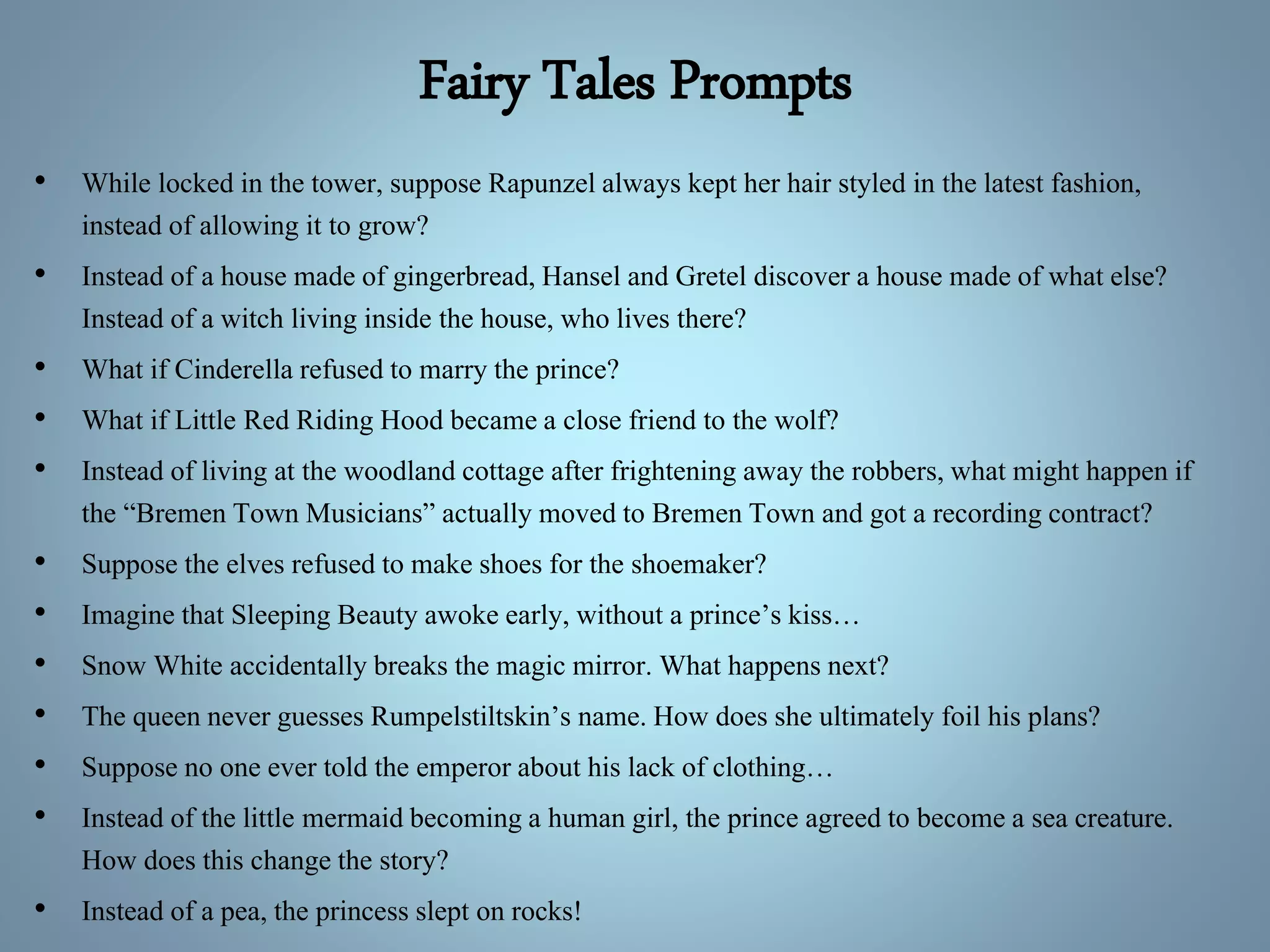 Writing fairy tales | PPTX