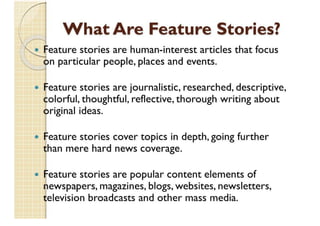 Writing Feature Articles | PDF