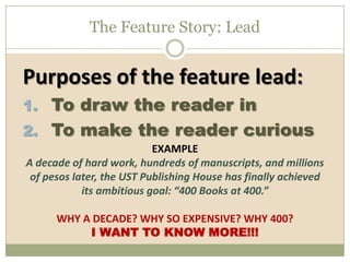 Writing features | PPTX