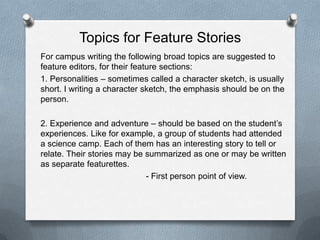 Writing features | PPT
