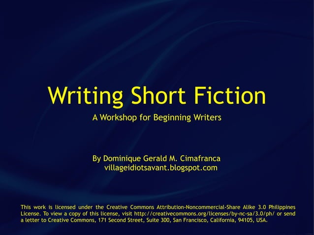 Writing Short Fiction | PDF | Poetry | Books and Literature