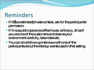 Writing Fieldnotes | PPT