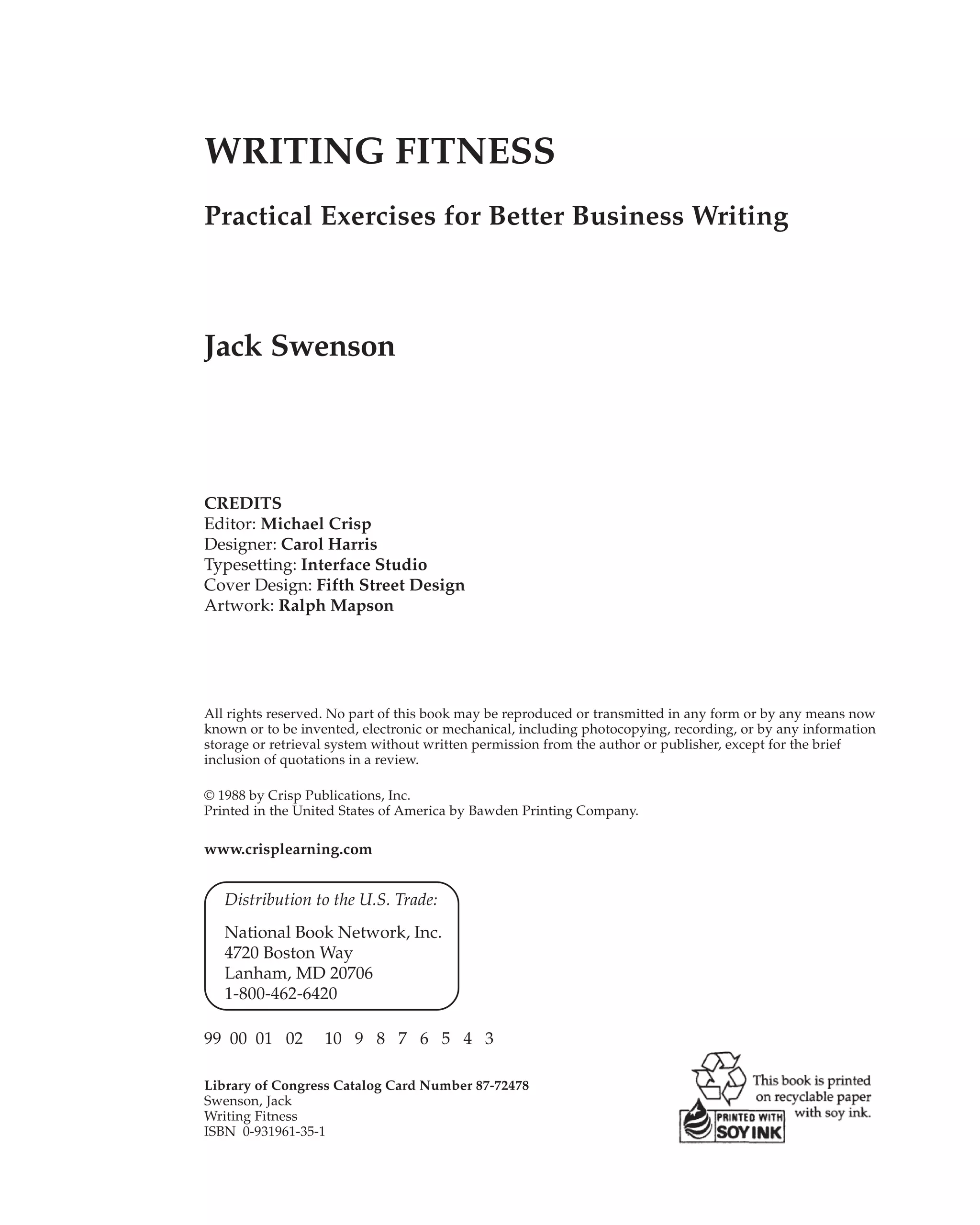 Writing+fitness+ +practical+exercises+for+better+business+writing | PDF