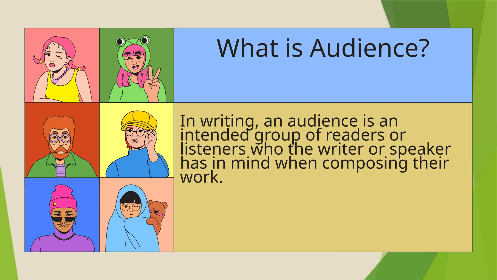 Writing for an audience in learning language .pptx