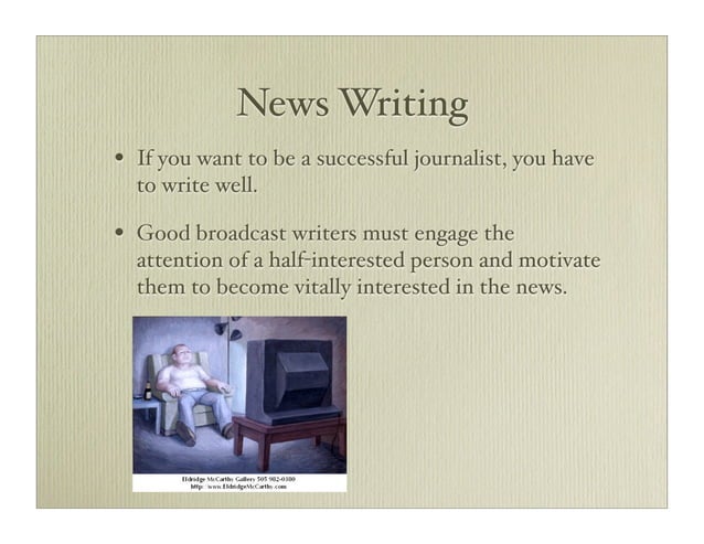 Writing for a visual media lecture 2 | PPT