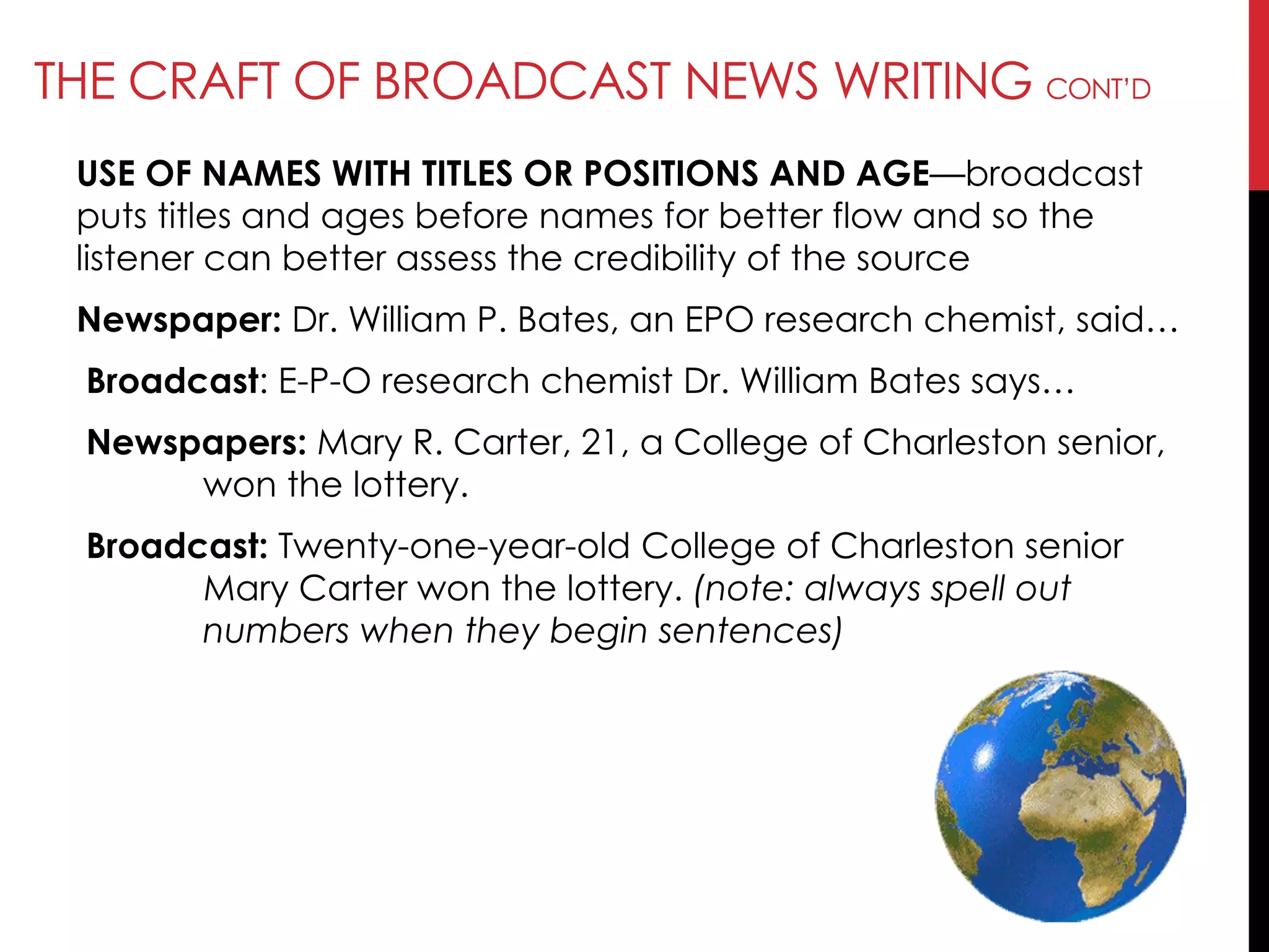 Writing for broadcast | PDF