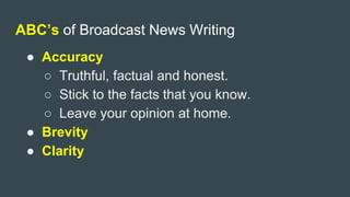 Writing for broadcast aug24 | PPTX