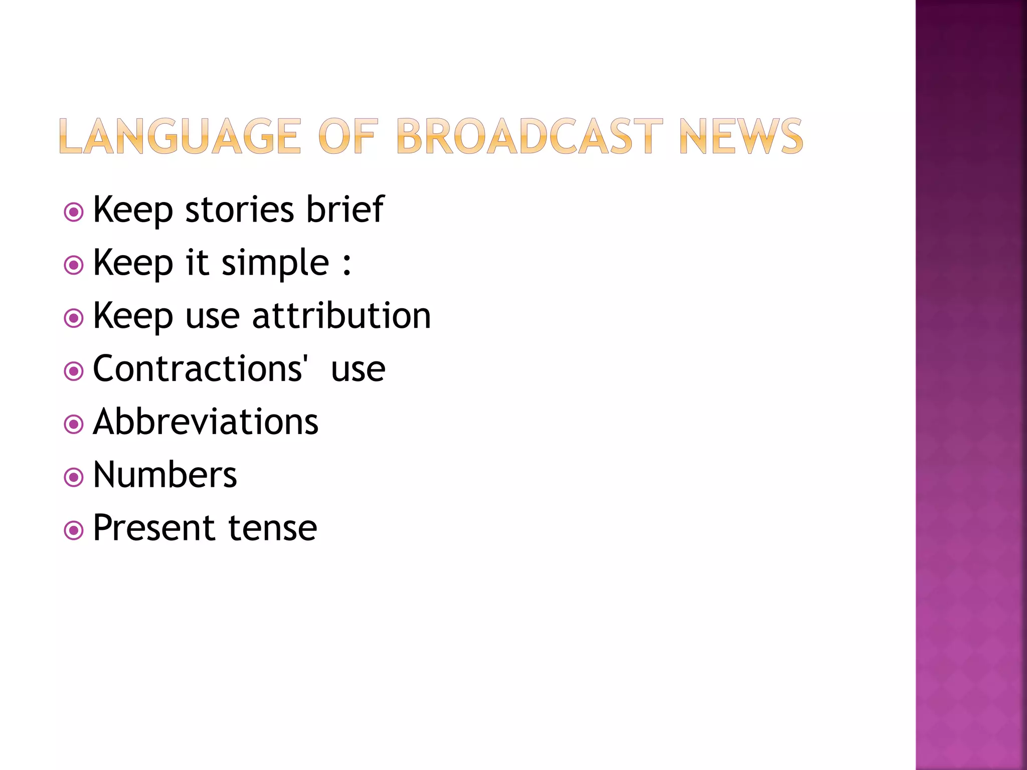 Writing for broadcast media | PDF