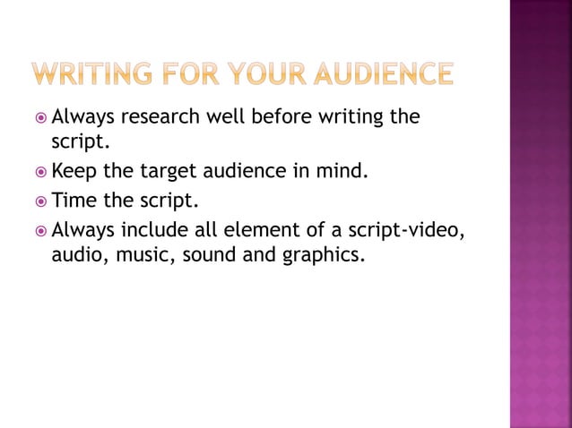 Writing for broadcast media | PPT