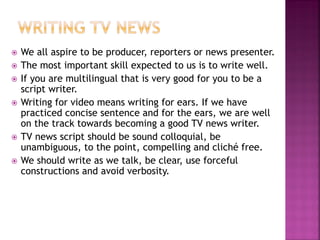 Writing for broadcast media | PDF