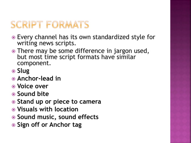 Writing for broadcast media | PPT