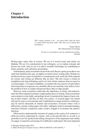 Writing for computer science, 3rd edition springer | PDF