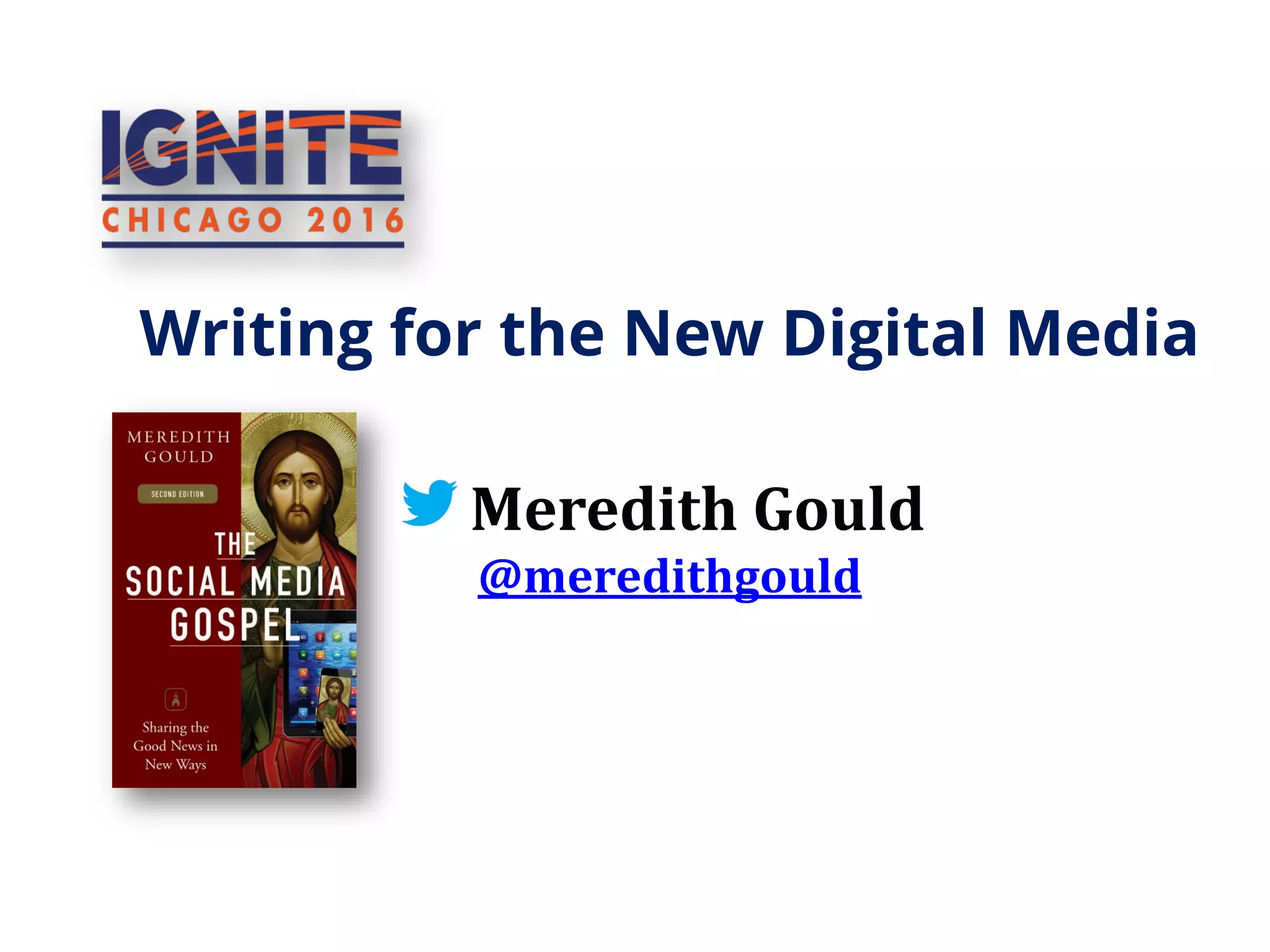 Writing for the New Digital Media | PDF