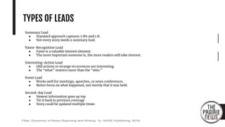 Writing for Journalism | PPT