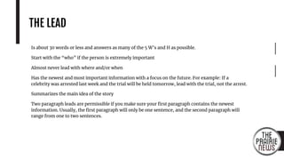 Writing for Journalism | PPT