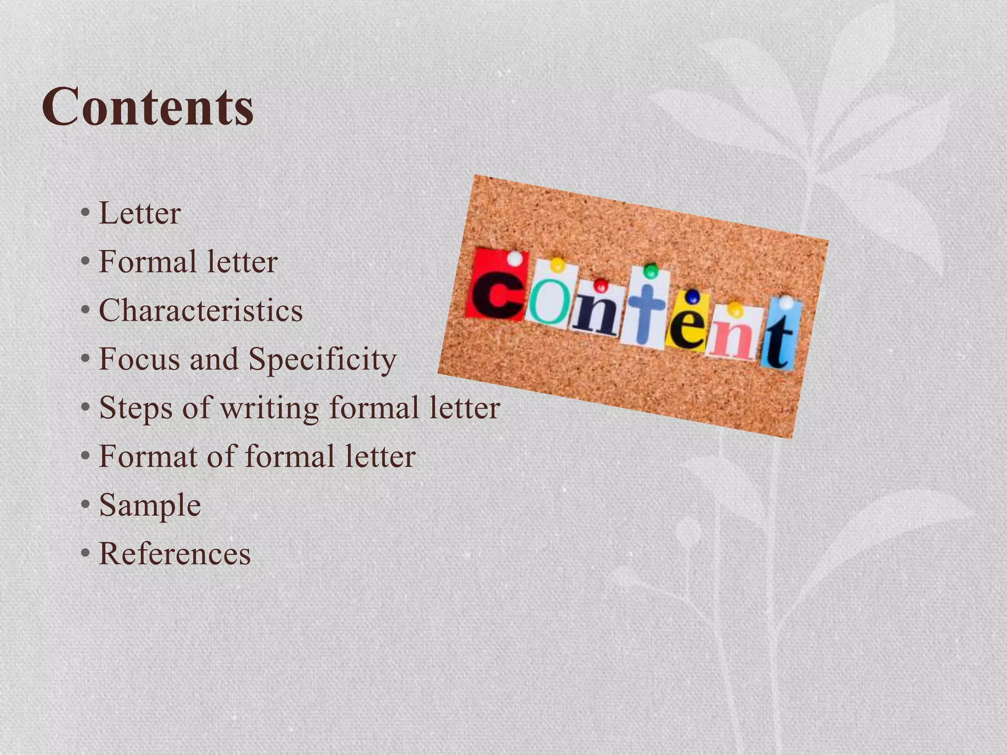 Writing Formal Letter | PPTX