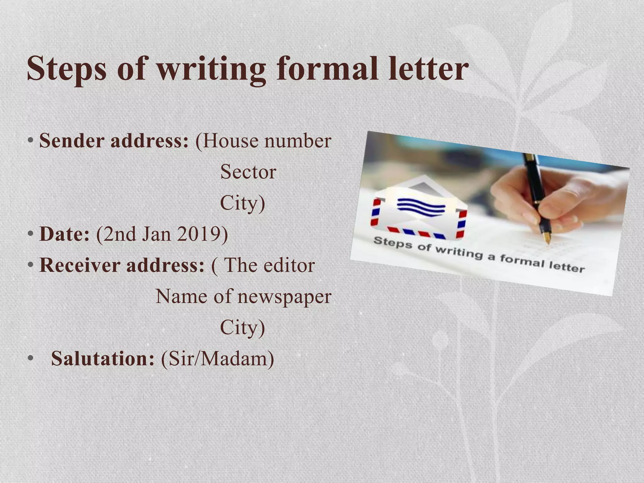 Writing Formal Letter | PPTX