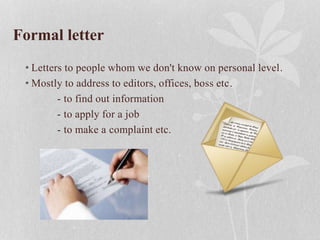 Writing Formal Letter | PPTX