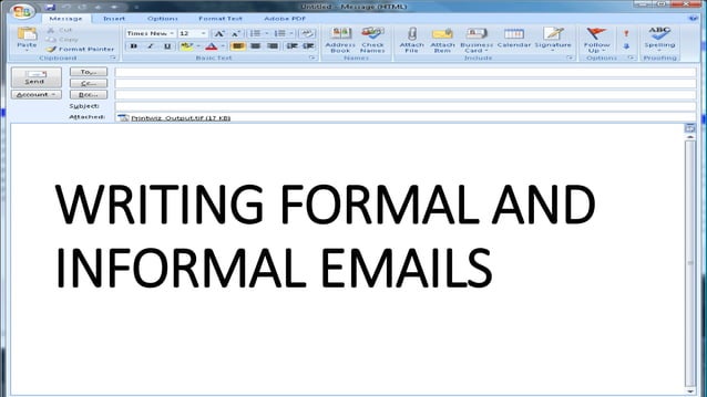 Writing formal and informal emails - M. van Eijk | PPTX