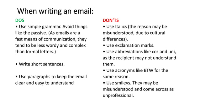 Writing formal and informal emails - M. van Eijk | PPTX