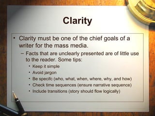 Writing for Media - Writing | PPT