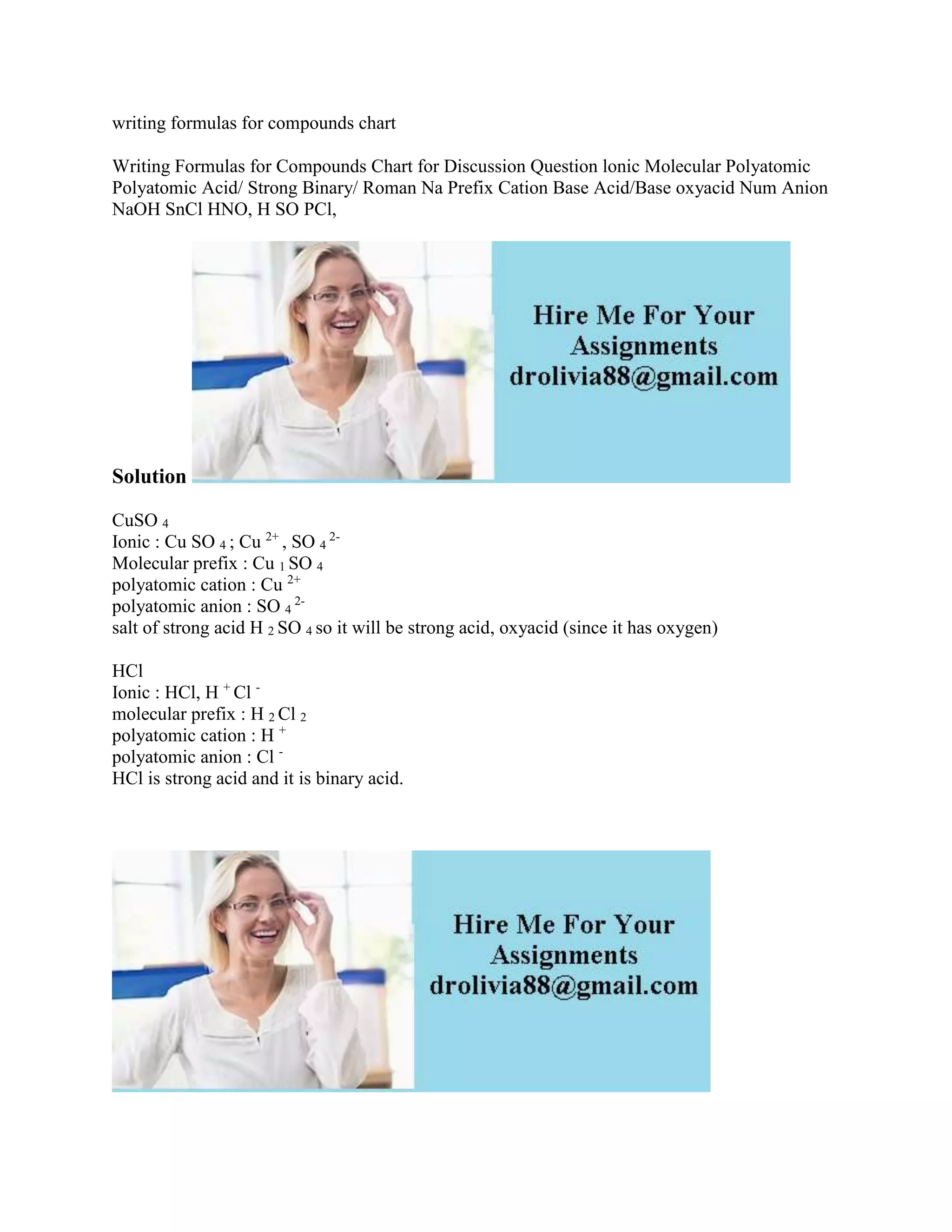 writing formulas for compounds chart Writing Formulas for Compounds Ch.docx