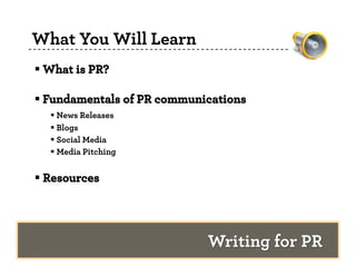 Writing for PR and Social Media - Andrea Aker & Beth Cochran | PPT
