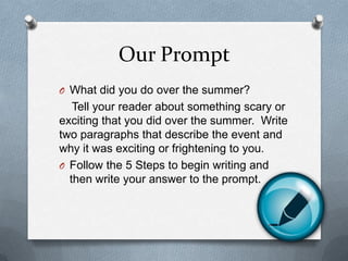 Writing for prompts | PPTX