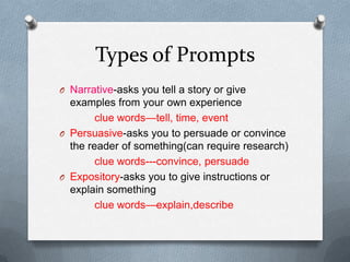 Writing for prompts | PPTX