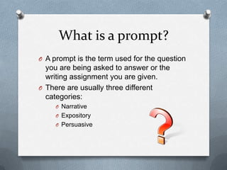 Writing for prompts | PPT