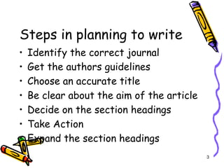 Writing for publication guide | PPT