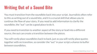 Writing for Radio & Television | PPTX