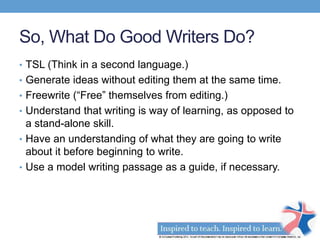 Writing for Success write on compass media presentation 2014 v1.0 | PPT