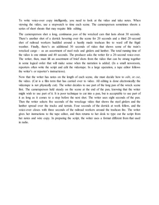 ENGLISH JOURNALISM MATERI - Writing For The Television Newscast | PDF