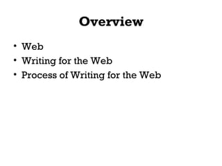 Writing for the web | PPT