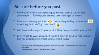Writing forum posts 2 | PPTX