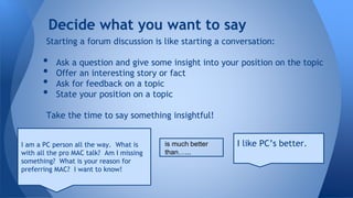 Writing forum posts 2 | PPTX